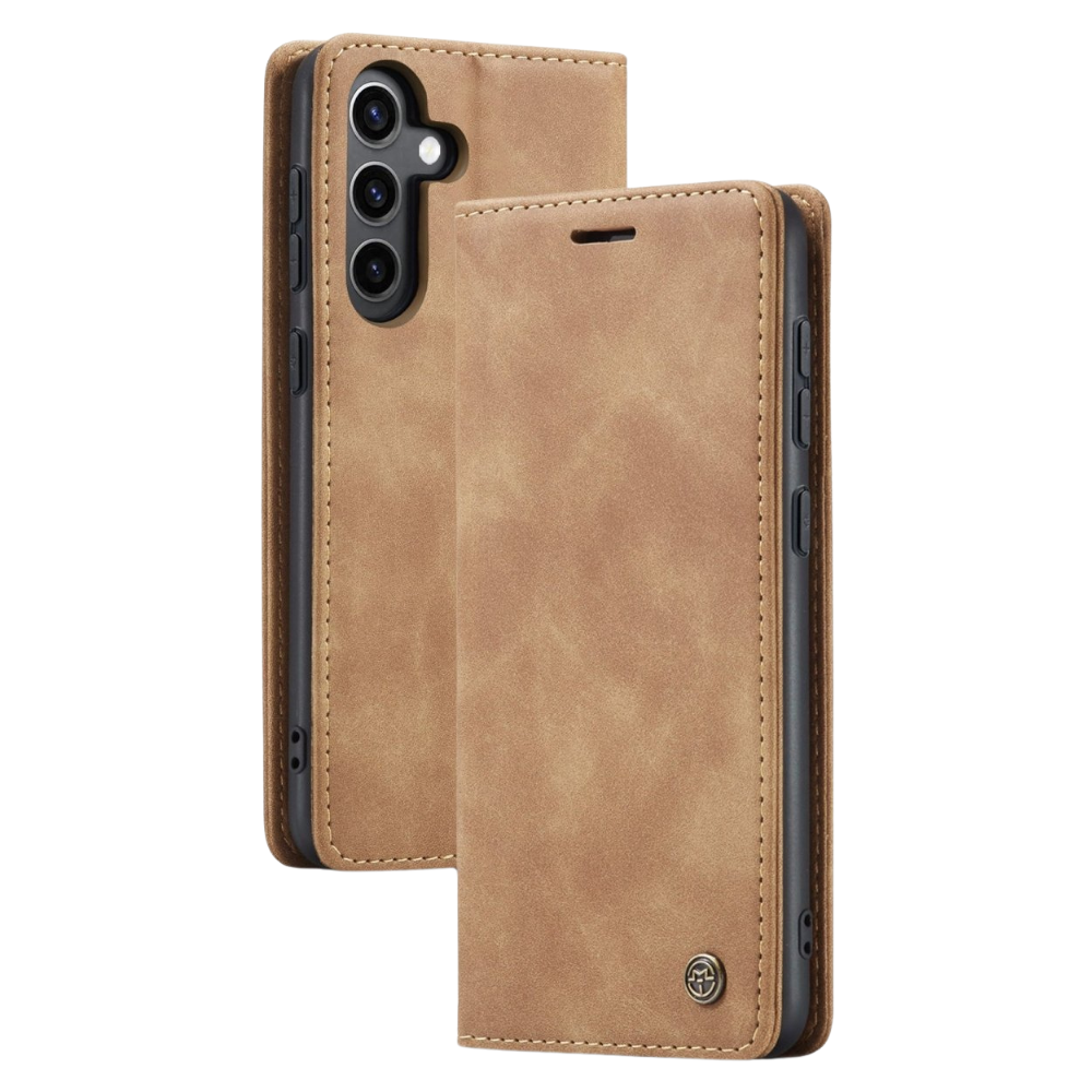Dira Retro Leather Wallet Galaxy Case, Slim with Magnetic Closure ...