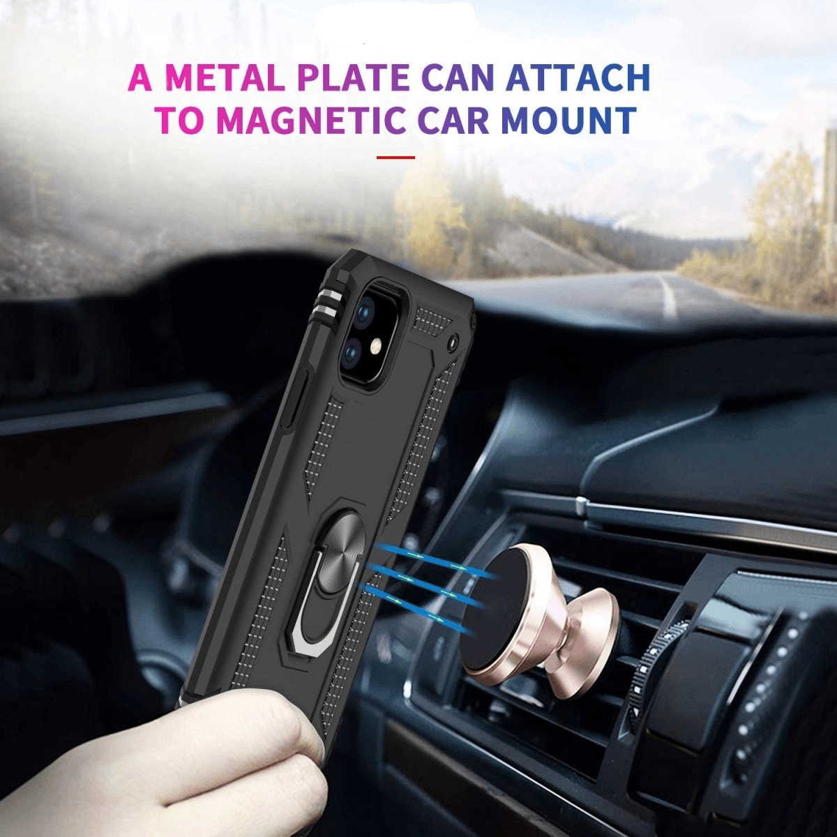 NATO iPhone Case With Kickstand For Series 15/16/17, Shockproof ...